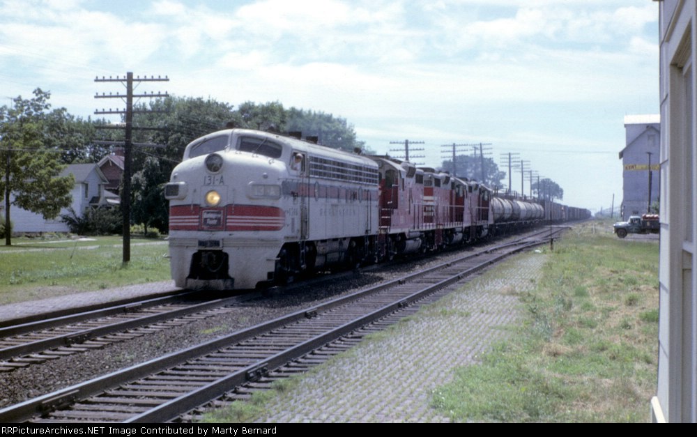 CB&Q F3A #131A Leads Three Red Ones in 1963
